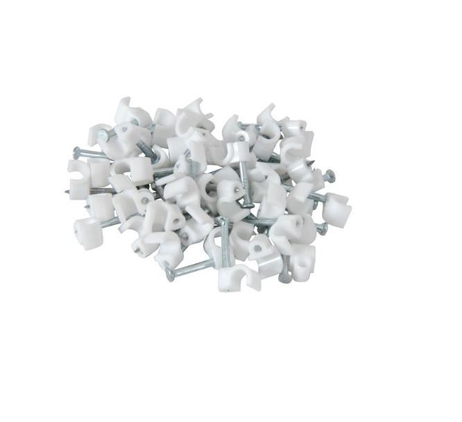 Noble Round Cable Clips 12mm White 100 Pieces | Shop Today. Get it ...