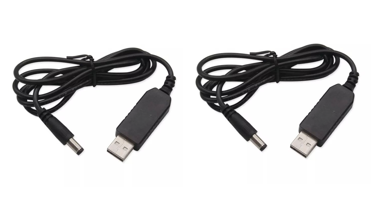 USB 2.0 Booster Cable DC 5V-12V (Power Bank to Wi-Fi Router) - Pack of ...