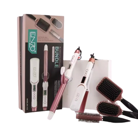 ENZO 5 in 1 Straightener hair curler hair comb set | Shop Today. Get it ...