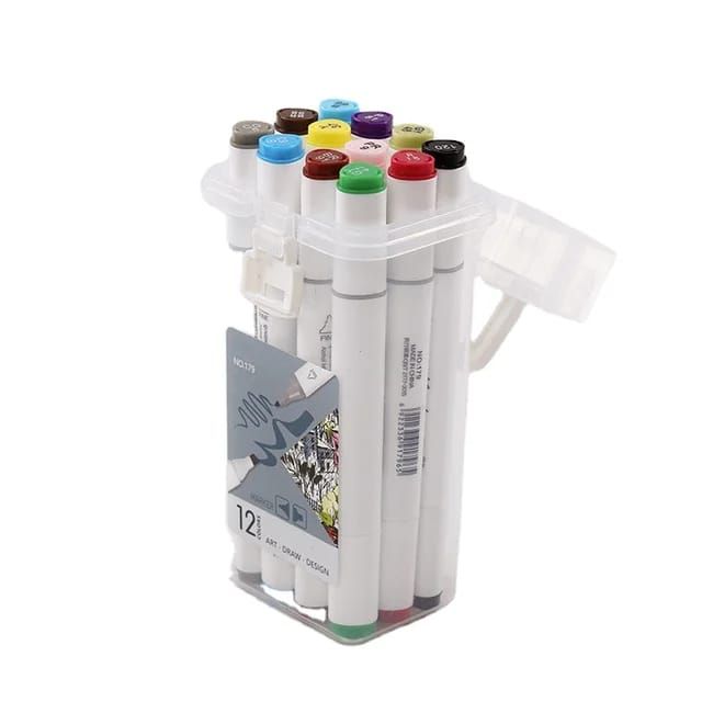 Double-headed Marker Pens Set With Storage Plastic Case | Shop Today ...