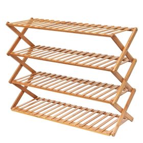 Foldable Bamboo 4 Tier Shoe Rack | Shop Today. Get it Tomorrow ...