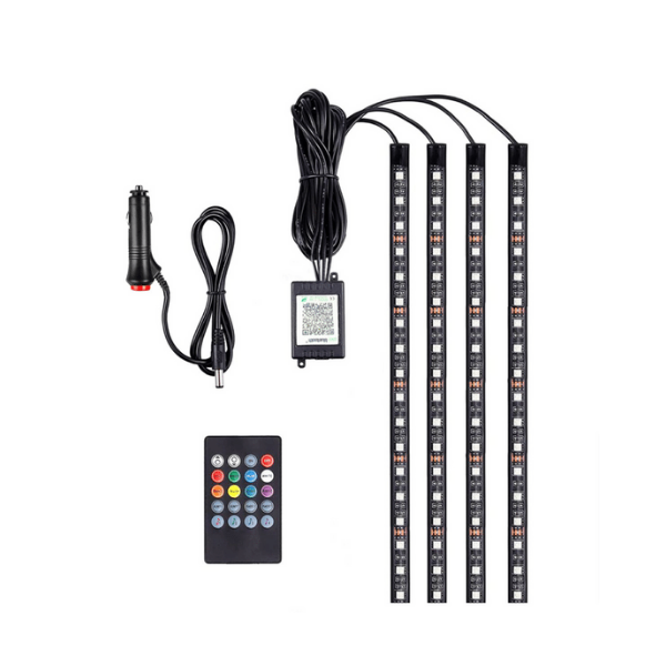 RGB LED Car Strip Lights and Interior Remote Control | Shop Today. Get ...