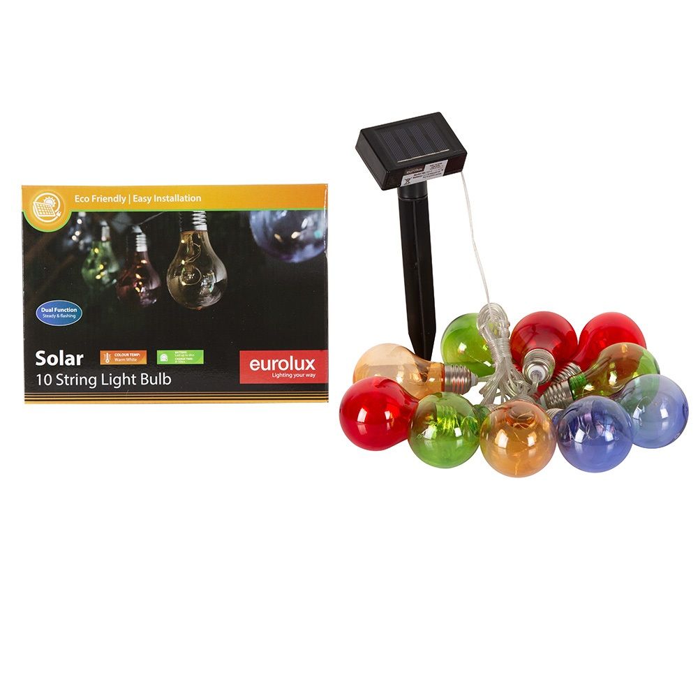 Eurolux - 10 Light Solar Light String | Shop Today. Get it Tomorrow ...