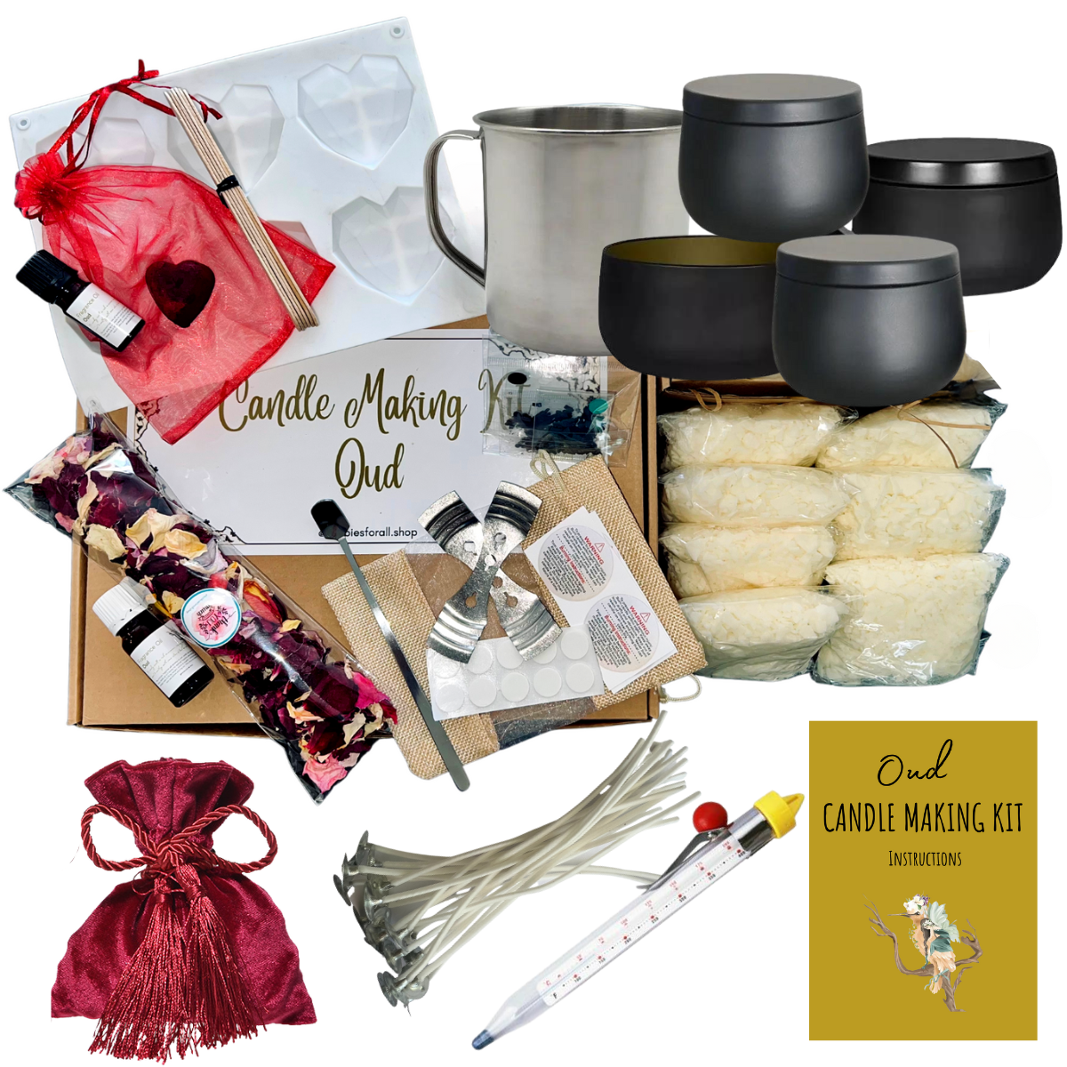 Soy Wax Candle Making Kit with Oud Fragrance | Shop Today. Get it ...