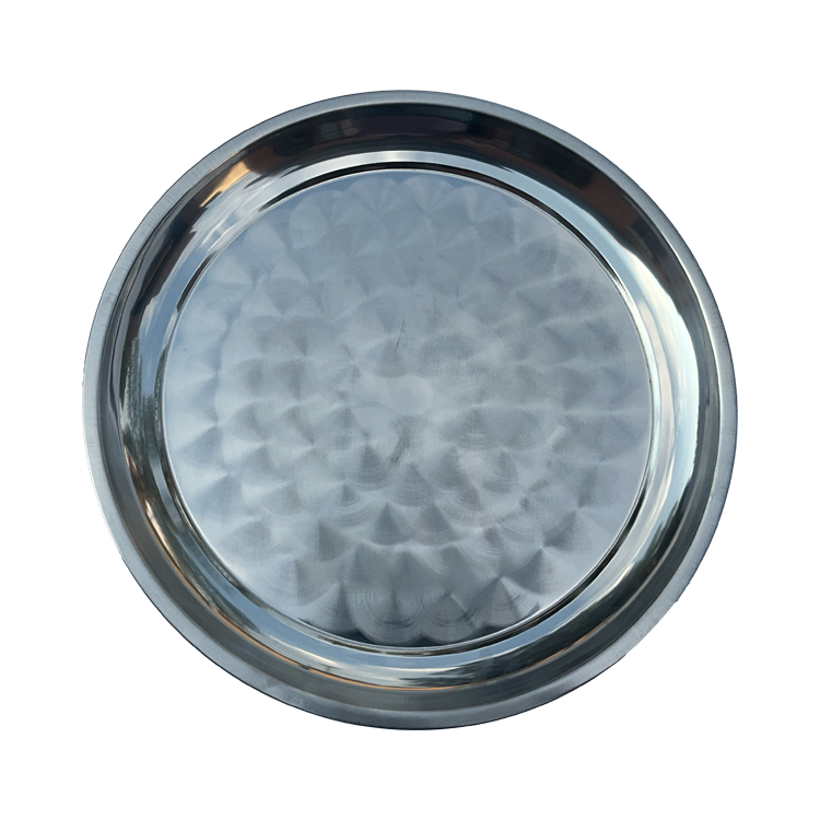 Large Round Stainless Steel Serving Tray - Catering/ Serving Trays ...