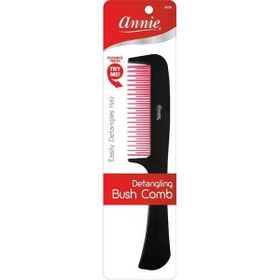 Annie - Detangling Bush Comb Black Body with Pink Bristle - Set of 4 ...