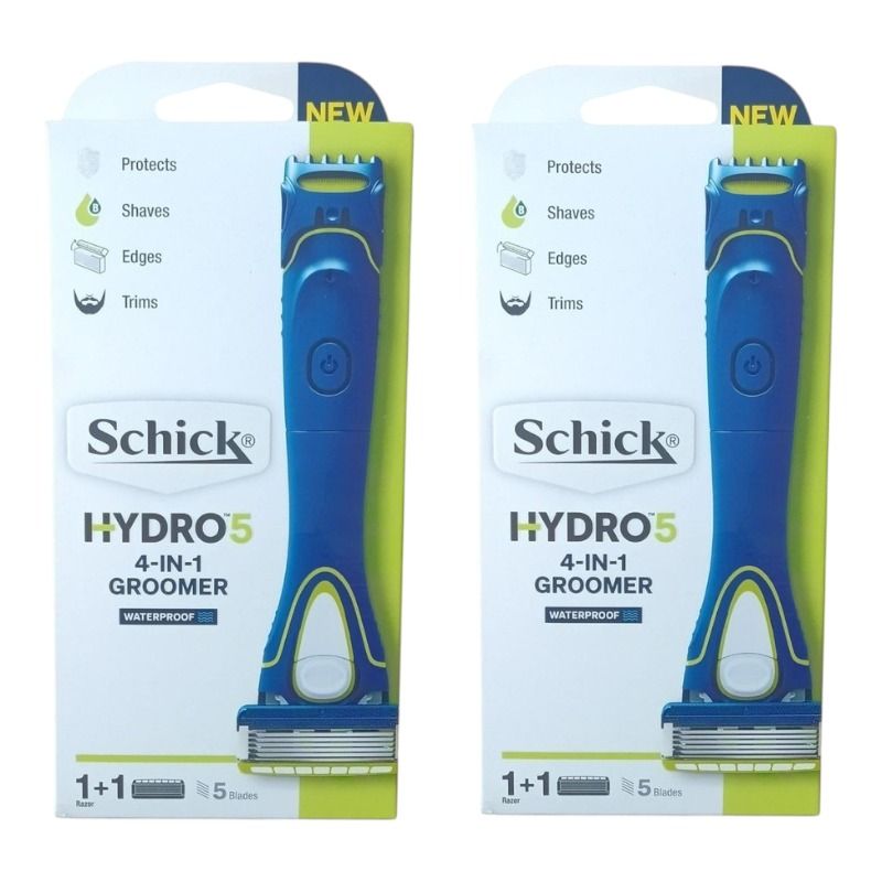 Schick Hydro 5 (4 in 1 Groomer) - Trim Shave & Edge With Precision x 2 ...