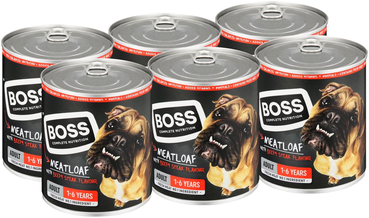 Boss Dog Food Adult Steak - 6 tins x 820g | Shop Today. Get it Tomorrow ...
