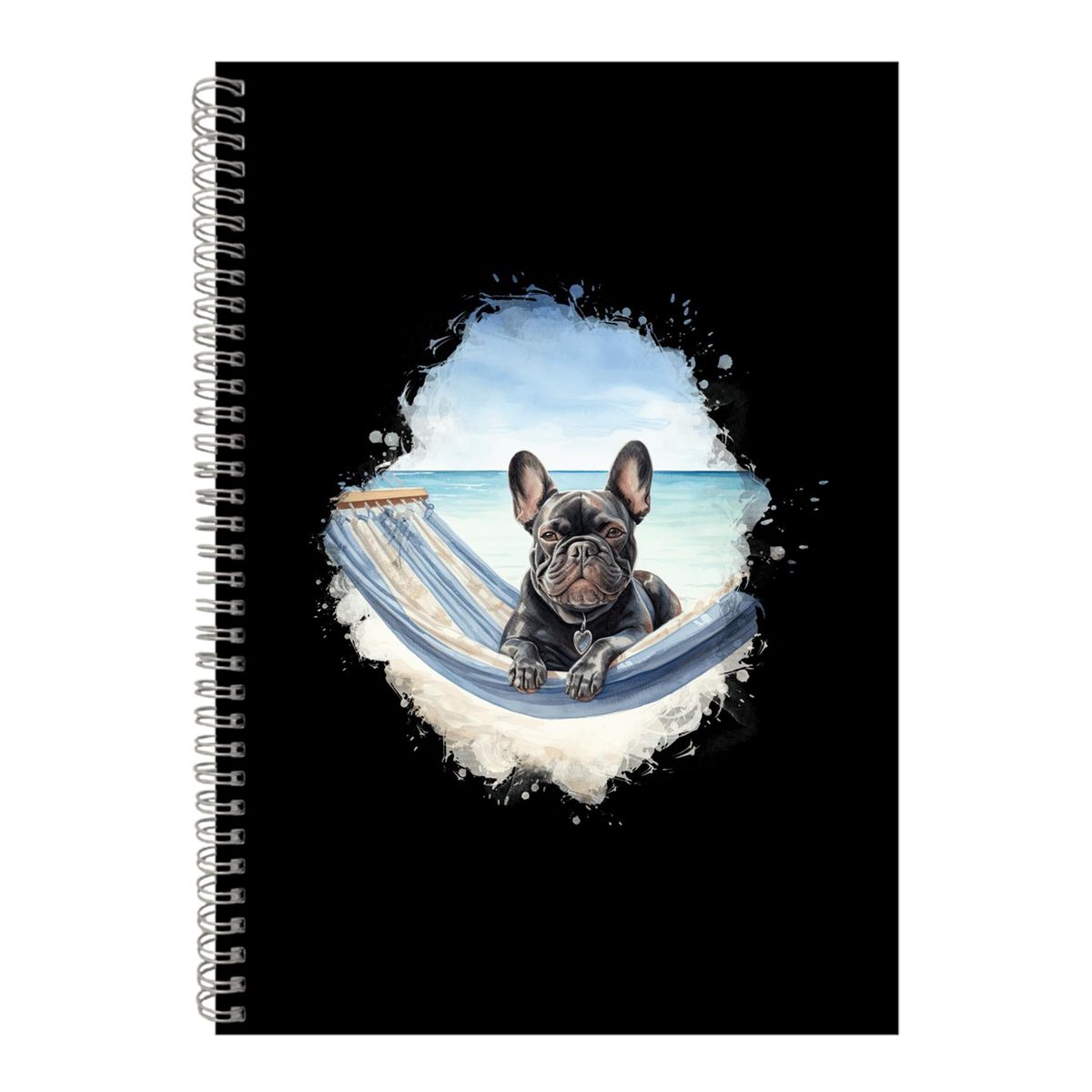 Ocean A4 Notebook Spiral Lined Frenchie Lovers Graphic Notepad Present ...