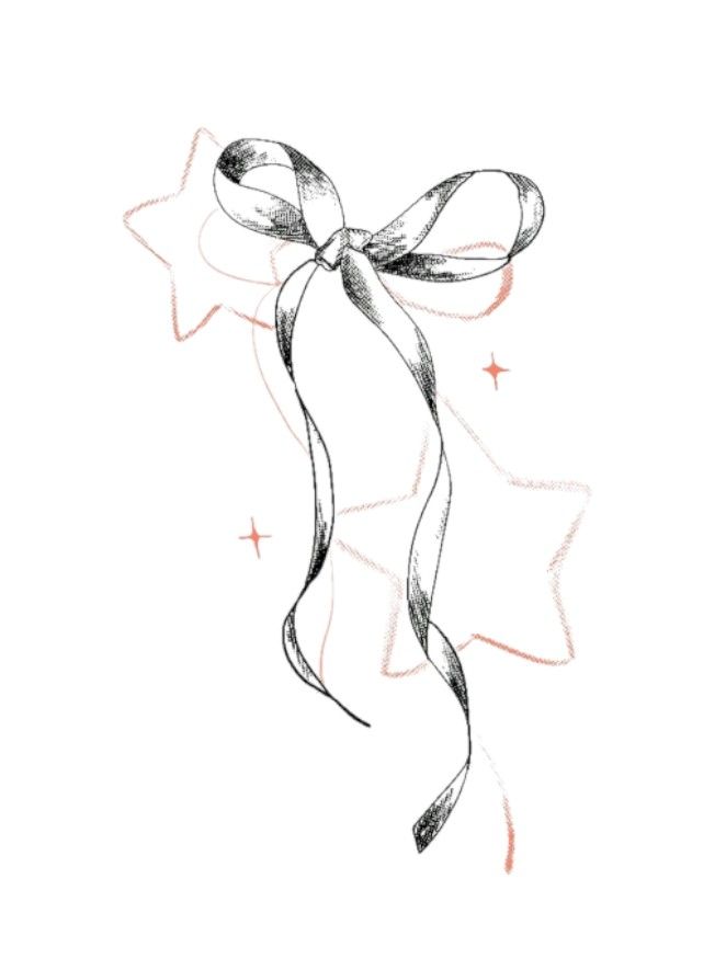 1 Piece - Star, Bow And Ribbon Design Temporary Tattoo - Multicolor ...