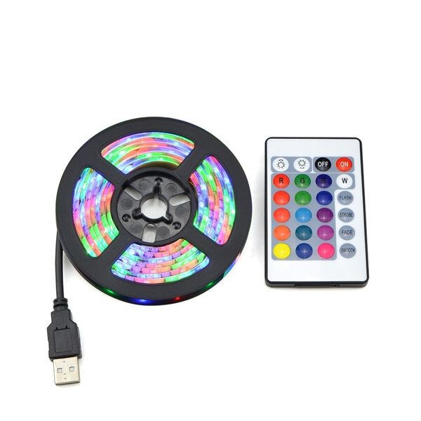 2M 120 LED USB RGB Strip Light With Remote Control | Shop Today. Get it ...