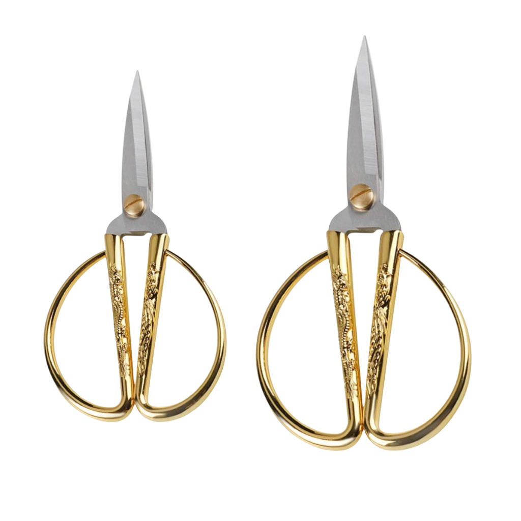 2Pcs Gold Relief Design Scissors for Sewing Art Craft Food Paper ...