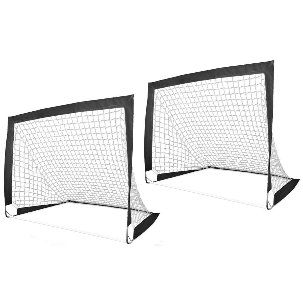 2 Pack Portable Soccer Goals Net Pop-Up Folding Soccer Net for Training ...