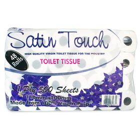 Satin Touch Toilet Paper Tissue - 1 Ply - 48 Rolls | Shop Today. Get it ...
