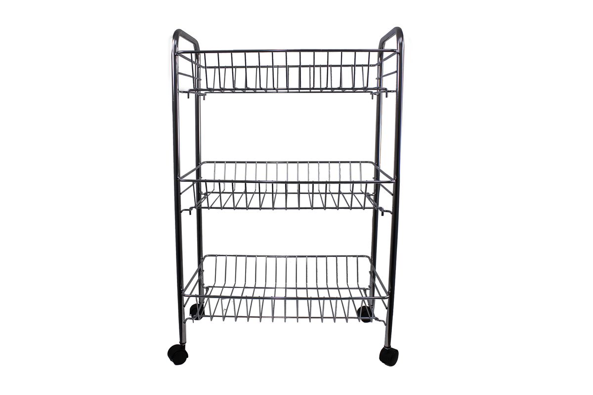 3 Tier Premium Stainless Steel Multifunction Storage Rack Trolley ...