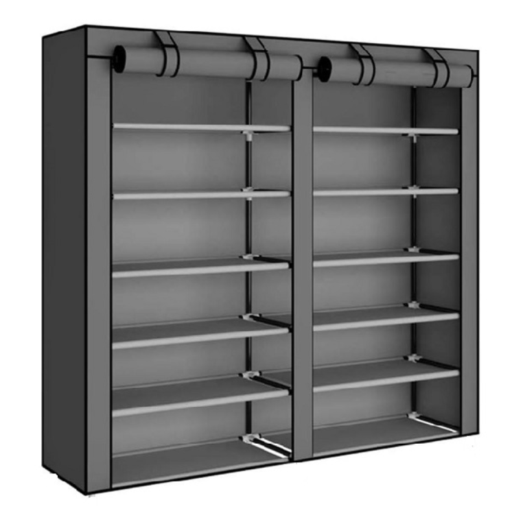 JG20375340 6-Tier Covered Shoe Rack - Portable Organizer with Zipper ...