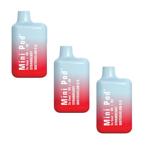 Mini Pod Disposable 50mg - Strawberry Watermelon Bubble Gum - 3 Pack ...
