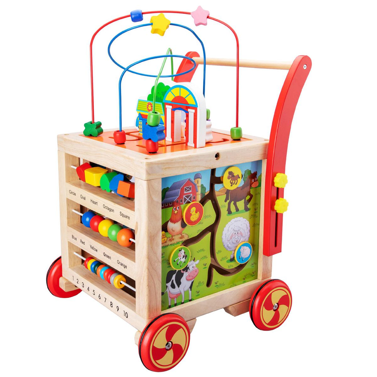 Kids Wooden Educational Activity Walker Stroller Toy Shop Today. Get it Tomorrow takealot