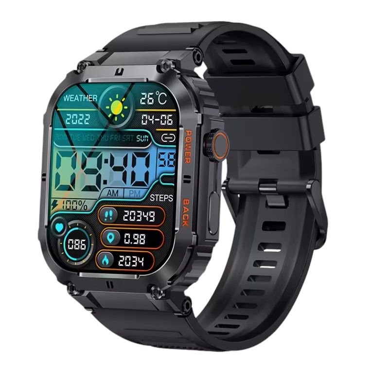 IP67 Smartwatch With Health Monitoring & Built-In Microphone - Black ...