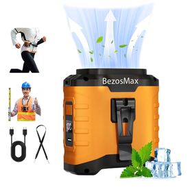 BezosMax Portable Waist Fan 20H Run Time with Digital Display-10000mAh ...