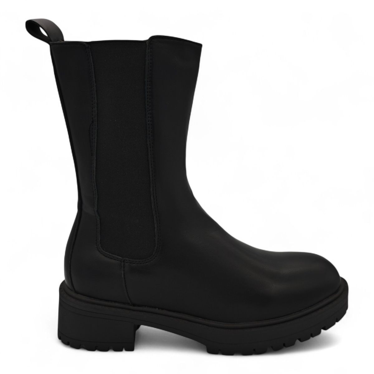 TTP Women's Mid Calf Boot with Elastic side Panel and Zipper HTA06 ...