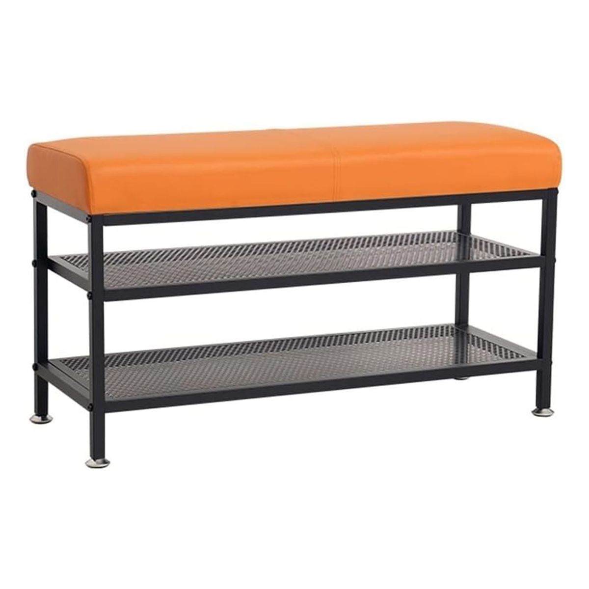 Foot Rest/Shoe Bench Shoe Stool Rack with Upholstered Seat ...