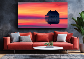 Canvas Wall Art - Abstract Beach House Colorful - BX0265 | Shop Today ...