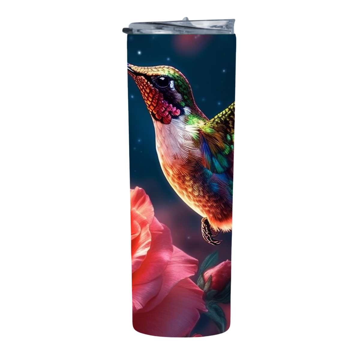 Bright Hummingbird Rose 20 Oz Straight Skinny Tumbler 037 | Shop Today ...