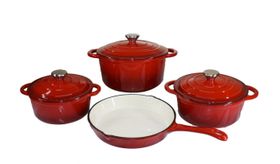 Rex M 7 Piece Cast Iron Dutch Oven Cookware Set | Shop Today. Get it ...