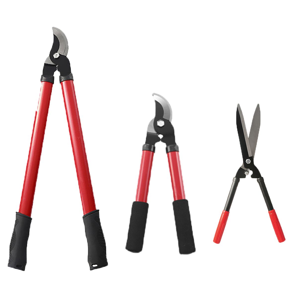 Loppers Hedge Shears & Pruners Combo Set 3- Garden Tree Branch Cutter ...