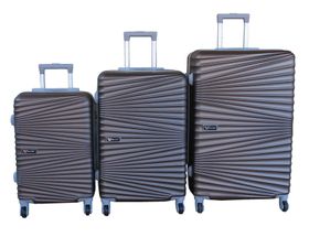 Travel Luggage Suitcase Bag Set-Stylish, and Convenient 3-Piece - Brown ...