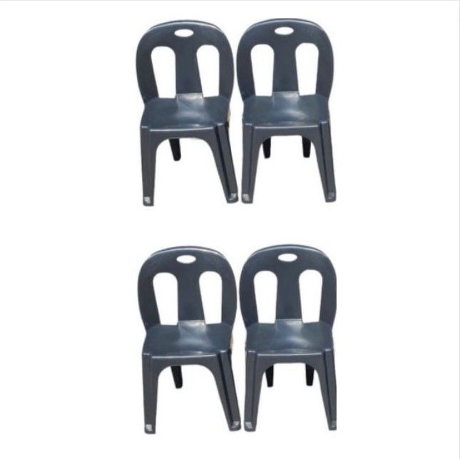 Heavy Duty Black Plastic Party Chair Set Of 4 | Shop Today. Get it ...