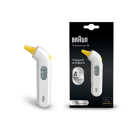 Braun IRT3030 ThermoScan 3 High Speed Ear Thermometer White Daily Sale Shop