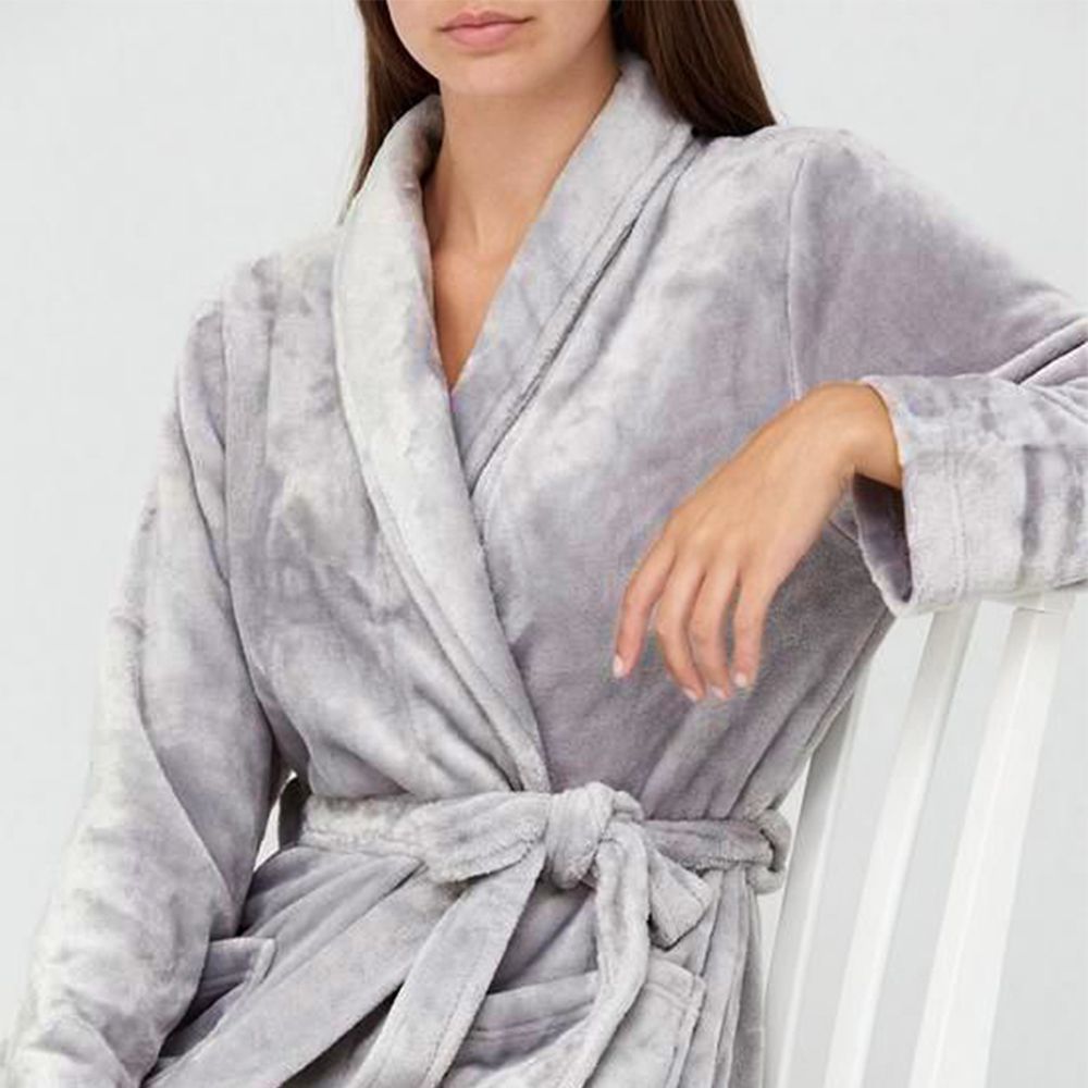 Luxury Unisex Coral Fleece Bathrobe | Shop Today. Get it Tomorrow ...
