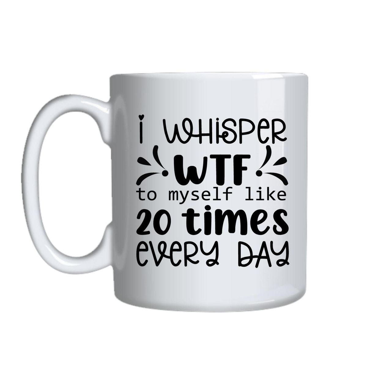 Whisper Coffee Mugs for Him Her with Words Graphic Cups Design Present ...