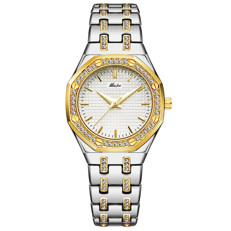 Silver,Gold Royale Analogue Dial With Swarovski Crystals Watch for ...