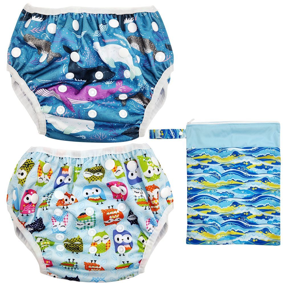 2pc Reusable Baby Swimming Nappy for Little Swimmers Baby Swim Nappy ...
