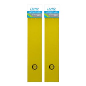 Unitac Lever Arch File Spine Labels Yellow - 2 Packs of 12 | Shop Today ...