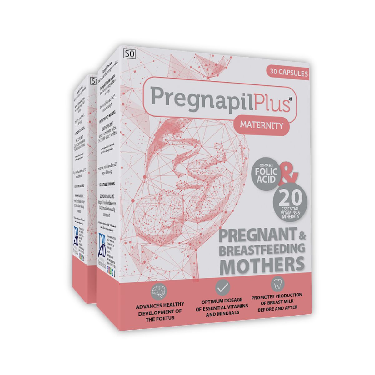 Pregnapil Plus - Pregnant & Breastfeeding Mothers (30 Capsules) x 2 ...