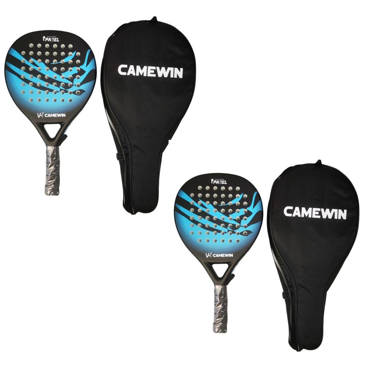 100% Carbon Fibre Padel Racket - Professional quality Racket - 2 Pack ...