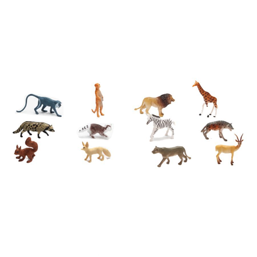 12 Pieces Mini Wild Safari Animals Collectible Figurines | Shop Today ...