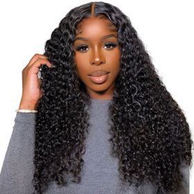 VSP Human Hair-Peruvian Hair Curly Full Lace Frontal Glueless Wig ...