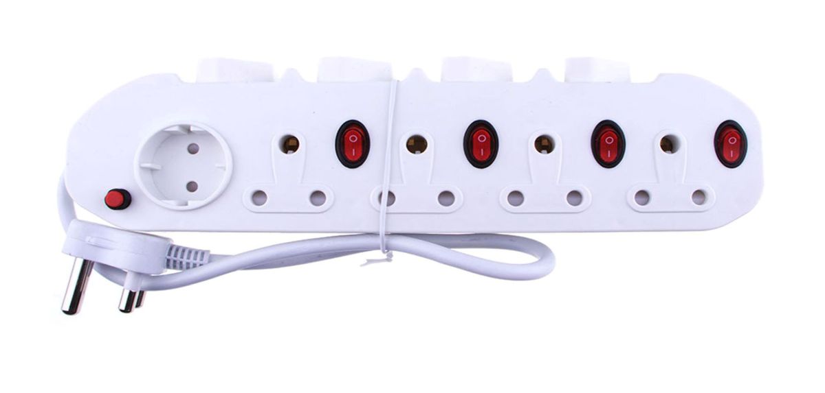9 Way Multi-Plug With Illuminated Switches | Shop Today. Get it ...