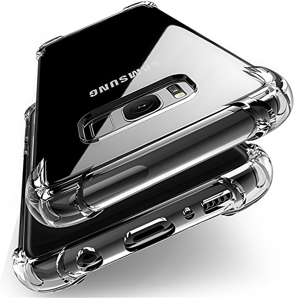 Shockproof TPU Gel Phone Case Compatible with Samsung S8 - Clear | Shop ...