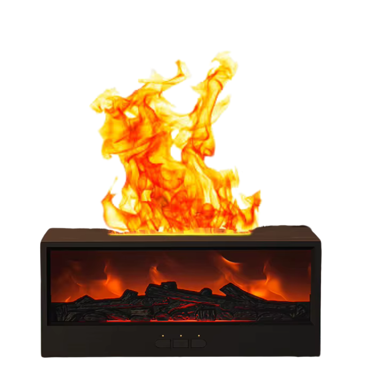 Fireplace Flame Aroma Diffuser- LED Mist Humidifier, Relaxing Flame ...