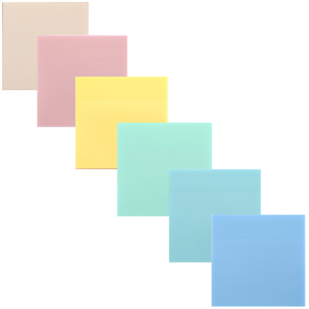 Craft Waterproof Transparent Sticky Notes Set Of 6 50 Sheet Pads (7.6cm ...