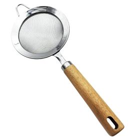 Stainless Steel Ladle Fine Colander Strainer With Wooden Handle | Shop ...