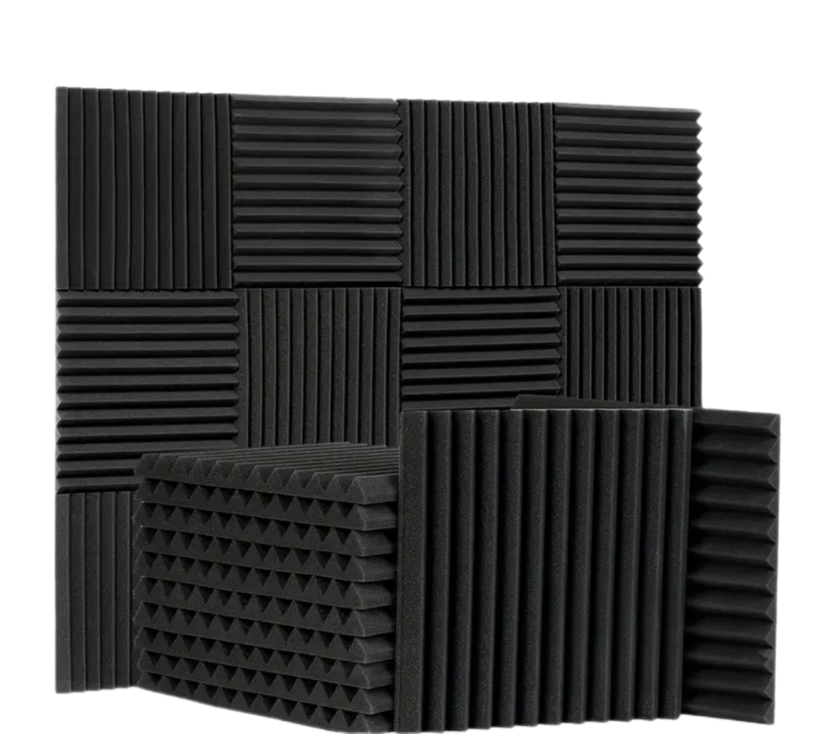 24 Pack Black Acoustic Foam Soundproofing Wall Panels | Shop Today. Get ...