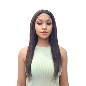 Brazilian/Peruvian Remy Hair Straight T-Part Wig 20-Inch Lace Closure ...