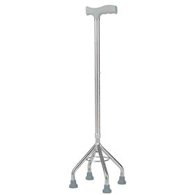 Adjustable Quad Walking Cane with 4 Legs for Elderly Users - Gray ...